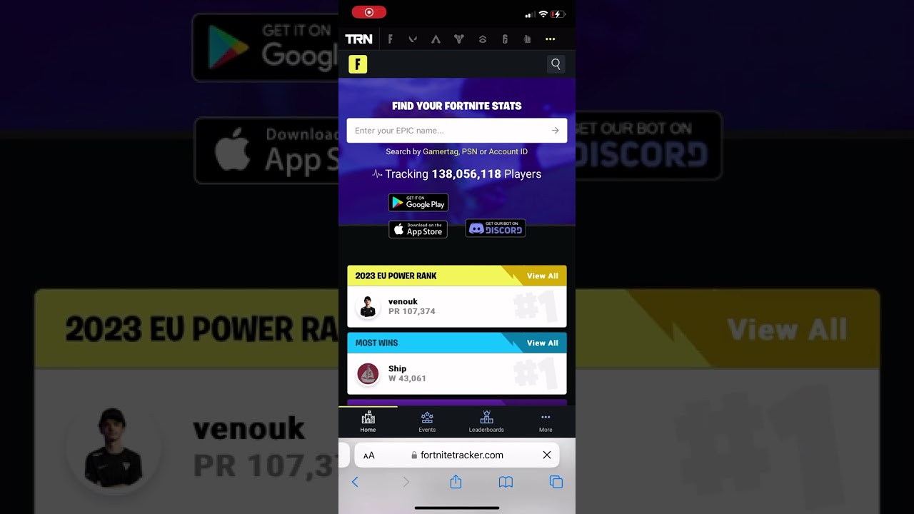Fortnite tracker