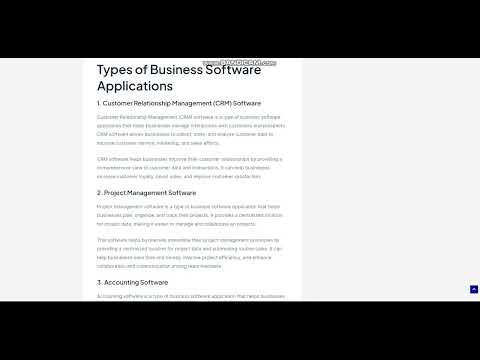 5 Types of Business Software Applications