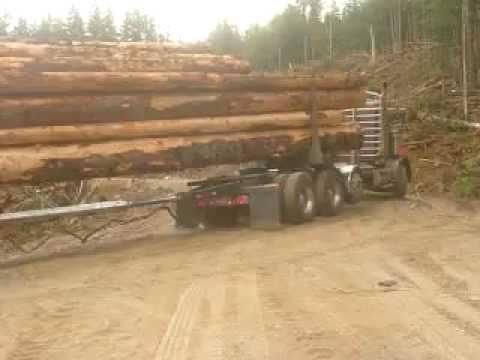 Beautiful kenworth Logging truck pulled around 4 switchbacks