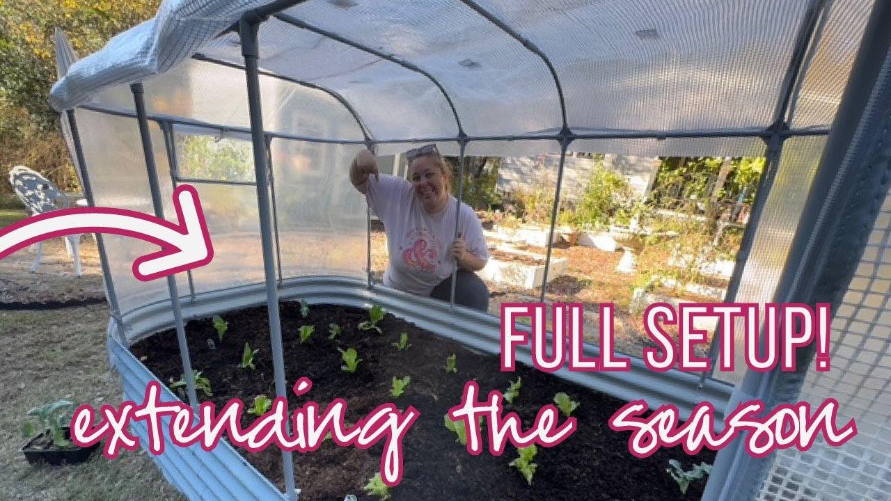 Building and Planting a Vego Raised Garden Bed WITH the Frost Cover! Extending the Growing Season!