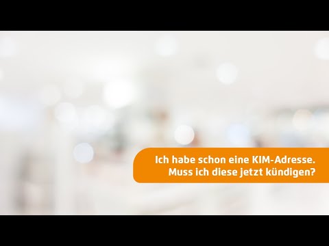 Muss ich eine bestehende KIM-Adresse kündigen?