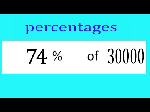 Percentages 74 Percentage(%) of 30000