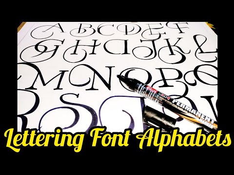 Lettering Font Alphabets|Fancy Letter Writing|Typography Fonts For Beginners