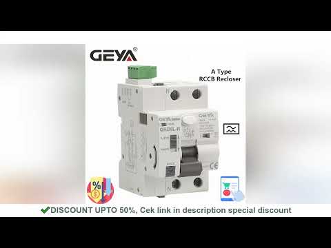 REVIEW GEYA Type A RCD Auto Recloser Modular Circuit Breaker 40A 63A 30mA 100mA 300mA Safety Switch