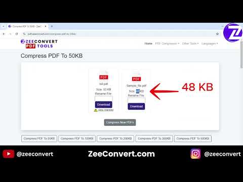 Compress PDF To 50KB - PDF ka size kese kam karain - Reduce PDF File size MB to KB