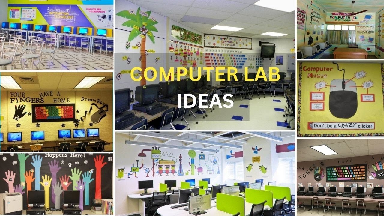 School computer lab design | computer lab decoration | computer lab design