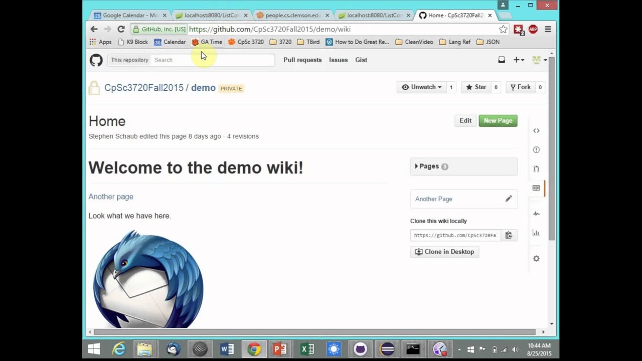 Creating Github Wiki Pages