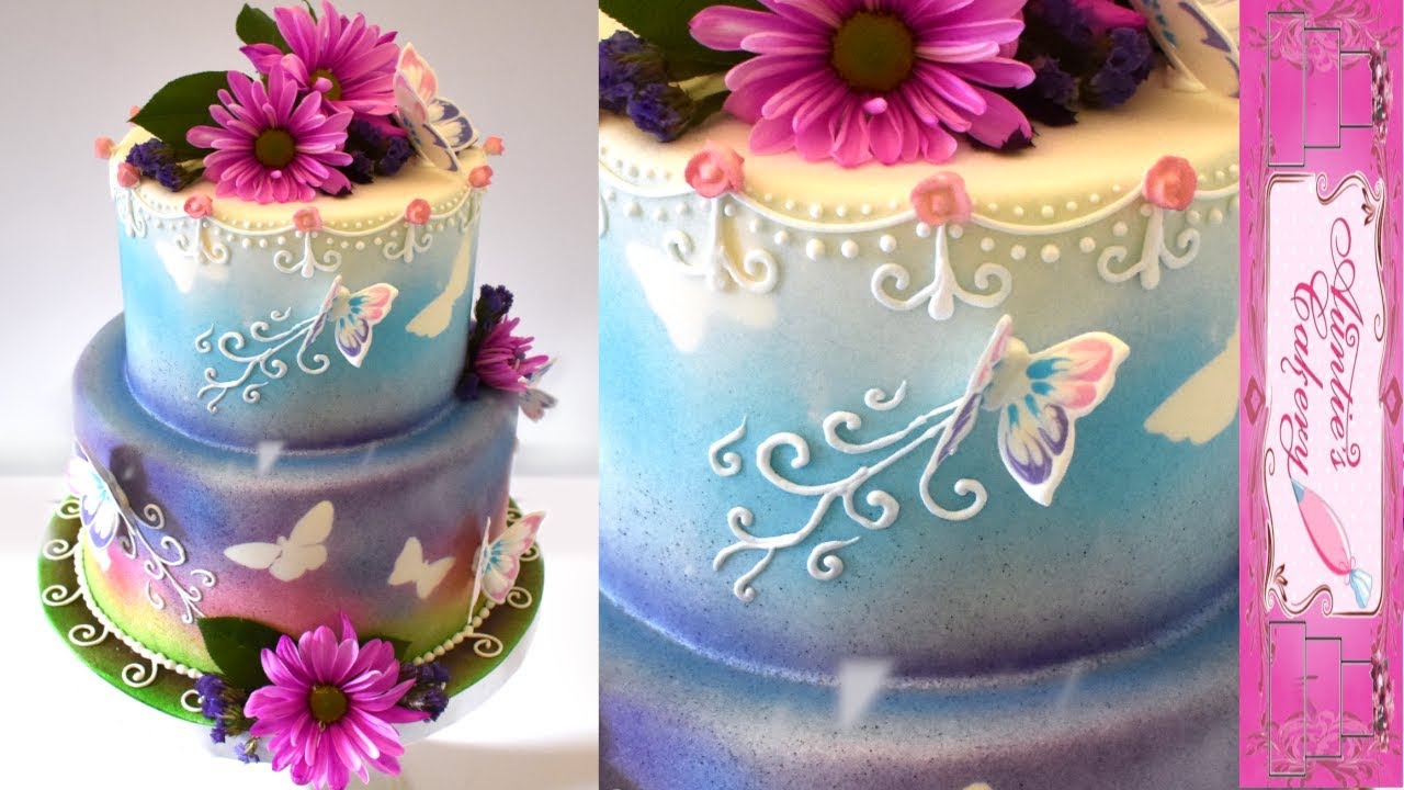 Spring Butterfly Wedding Cake Tutorial