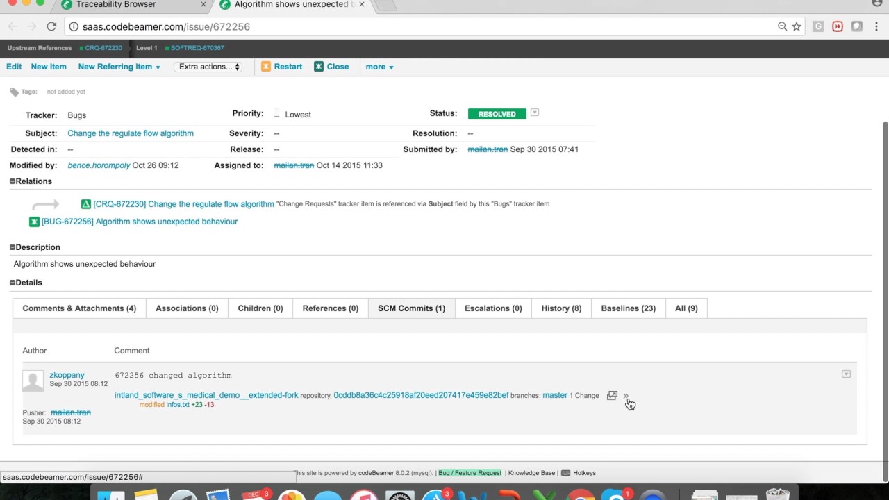 Traceability Browser