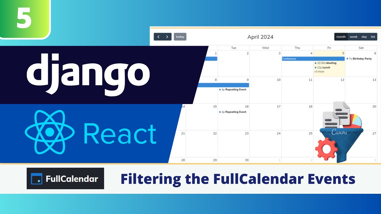 Django & React FullCalendar Tutorial #5: Add MultiSelect Filter in React FullCalendar