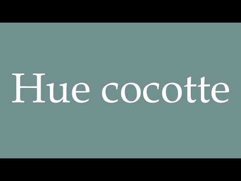 How to Pronounce ''Hue cocotte'' Correctly in French