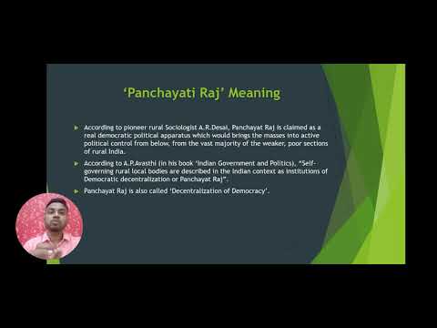 Session 25: Meaning of Panchayat Raj and it's introduction