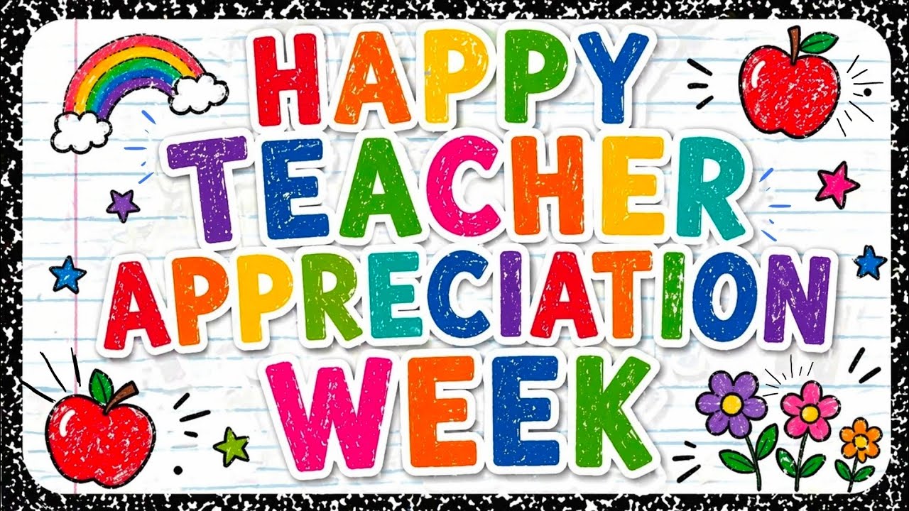 Thank You Teachers Screensaver 🍎 Happy Teacher Appreciation Week 2026 Background Ambience 