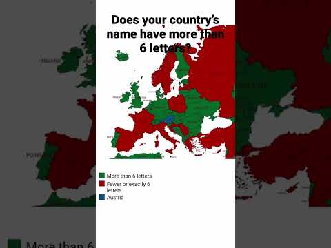Does your country’s name have more than 6 letters? #europe #map