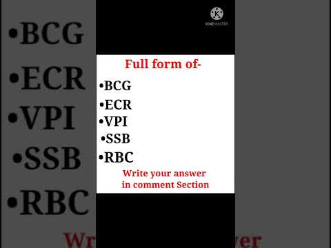 Do you know the full form of-BCG,ECR,VPI,SSB,RBC? #shorts#fullforms#knowledge#Facts{Jay Das}