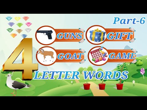 Spelling Learning || Four Letter words || G Letter words with Colorful pictures