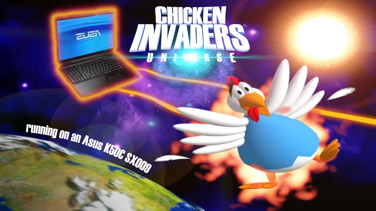 Chicken Invaders Universe running on an Asus K50C SX009 - Chicken ...