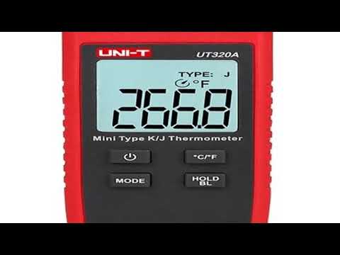 UNI-T UT320A UT320D Mini Contact Type Digital Thermometer Dual Channel K/J Temperature Meter LCD Bac