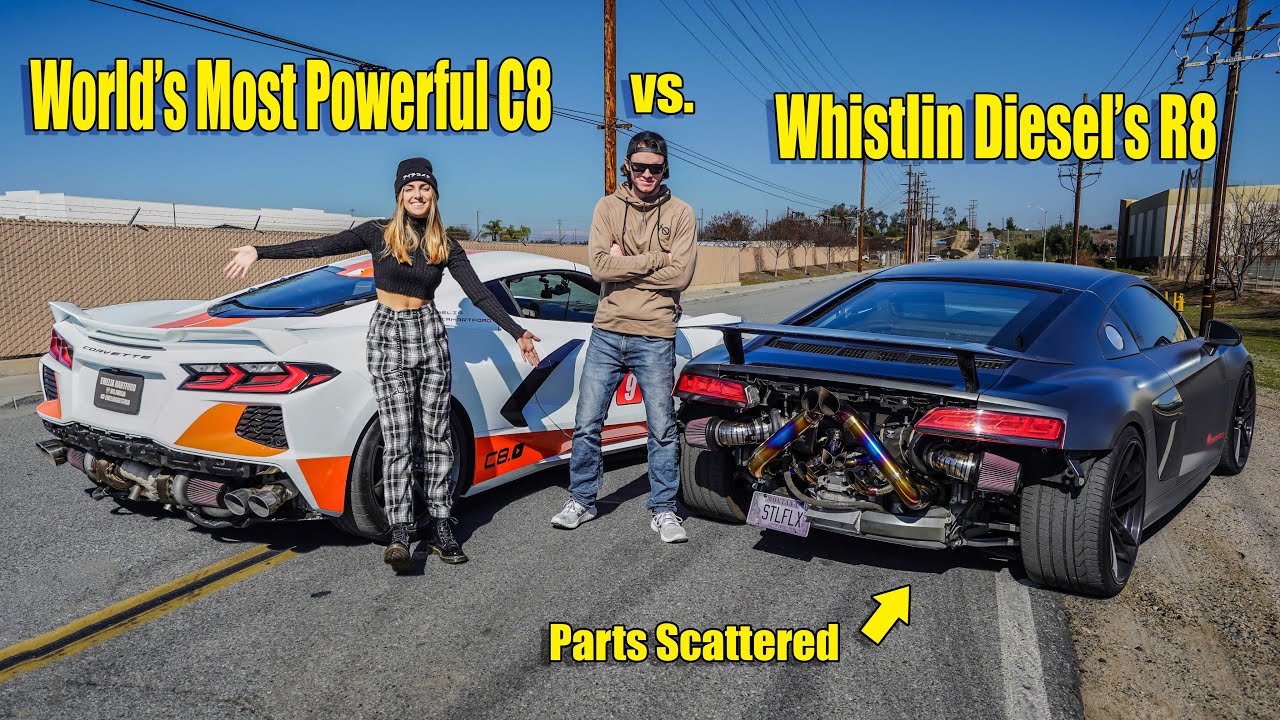 Twin-Turbo C8 Corvette Races Big Boost Audi R8, Cops Show Up ...