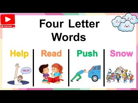 Four Letter Words || Four Letter Words In English || Simple Letter Words ||