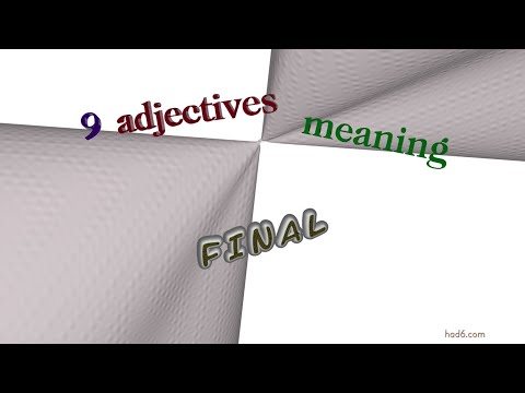 final - 9 adjectives synonym to final (sentence examples)