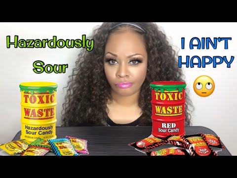 TOXIC WASTE - HAZARDOUSLY SOUR CANDY CHALLENGE