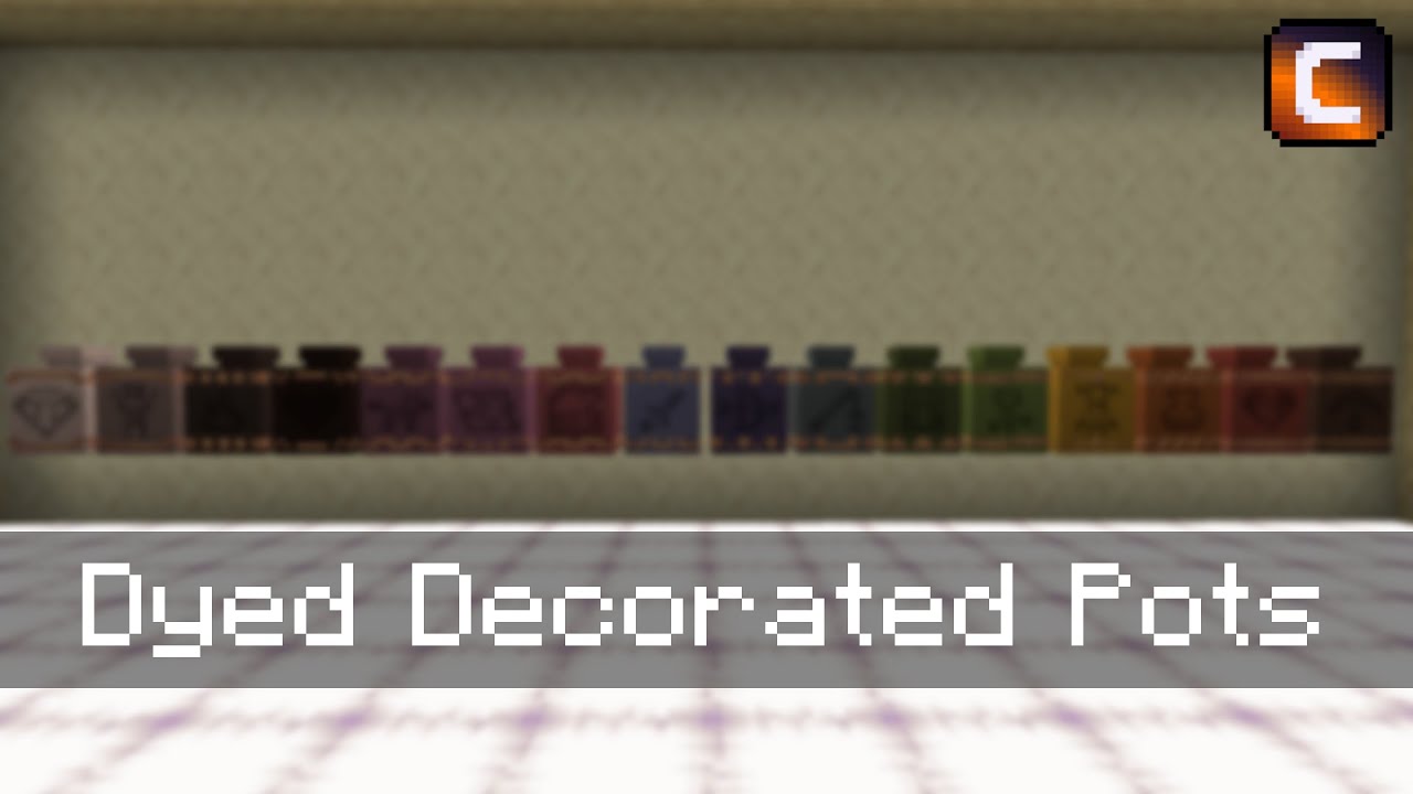 Dyed Decorated Pots - Minecraft Mod Showcase