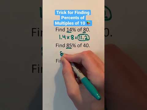 Trick for Finding Percents of Multiples of 10 📚 #Shorts #math #maths #mathematics #trick