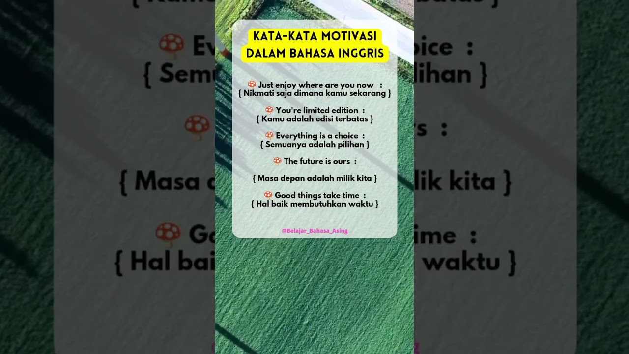Kata-kata Motivasi Dalam Bahasa Inggris #belajarbahasainggris #bahasainggris #shorts