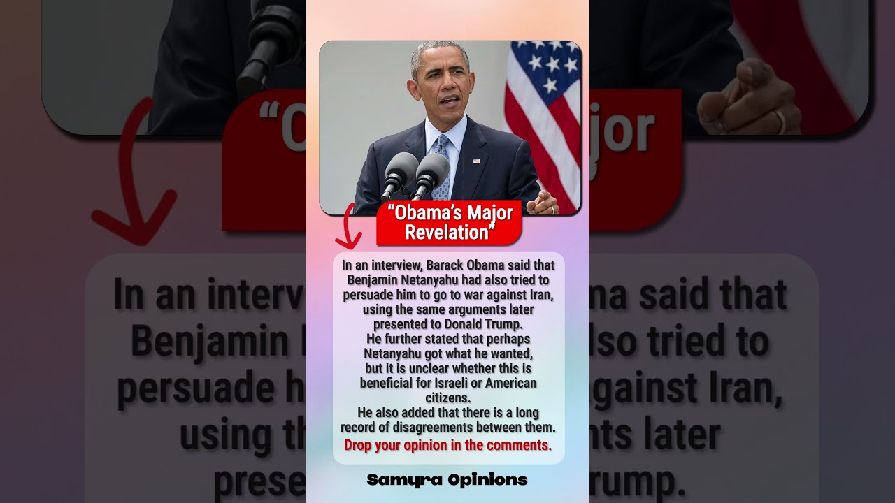Obama vs Netanyahu? Iran War Debate Resurfaces