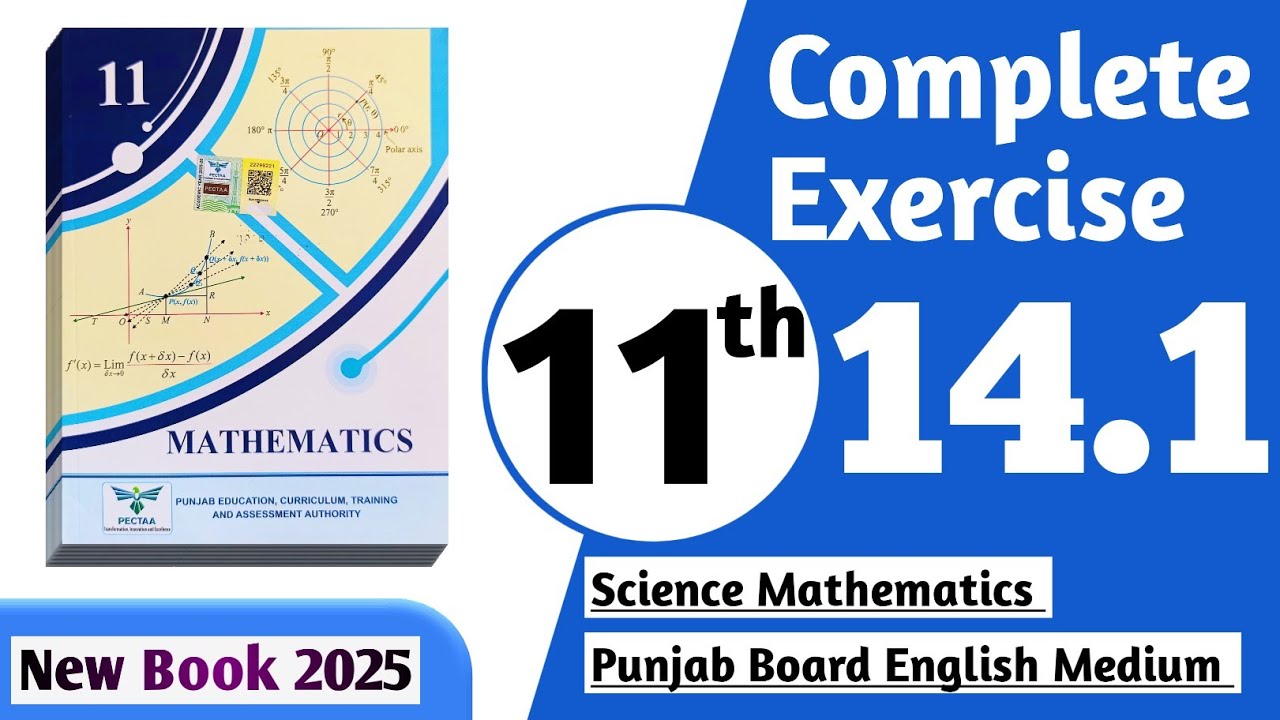 11 class math new book 2025 exercise 14.1 || PCTB || 11 class math exercise 14.1 complete | New book