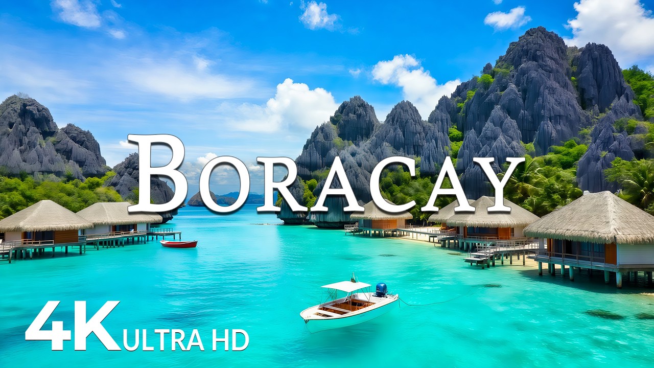 FLYING OVER BORACAY (4K UHD) – Soothing Music Along With Beautiful Nature Video - 4K Video ULTRA HD