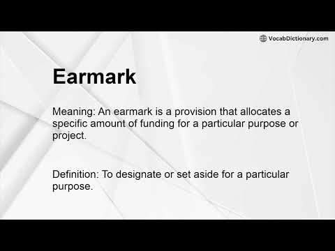 Earmark Meaning
