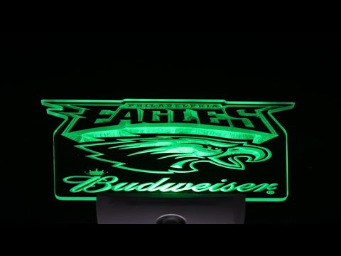 Philadelphia Eagles Budweiser 4″ by 4″ LED Night Sensing Light – Aaron ...