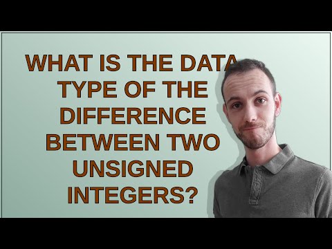 What is the data type of the difference between two unsigned integers?