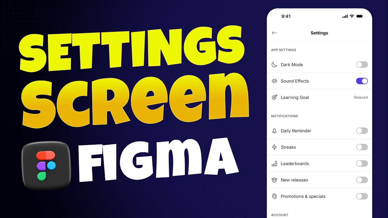 Designing the Settings Screen in Figma — Toggles, Styles & Components (UI/UX Masterclass 2025)