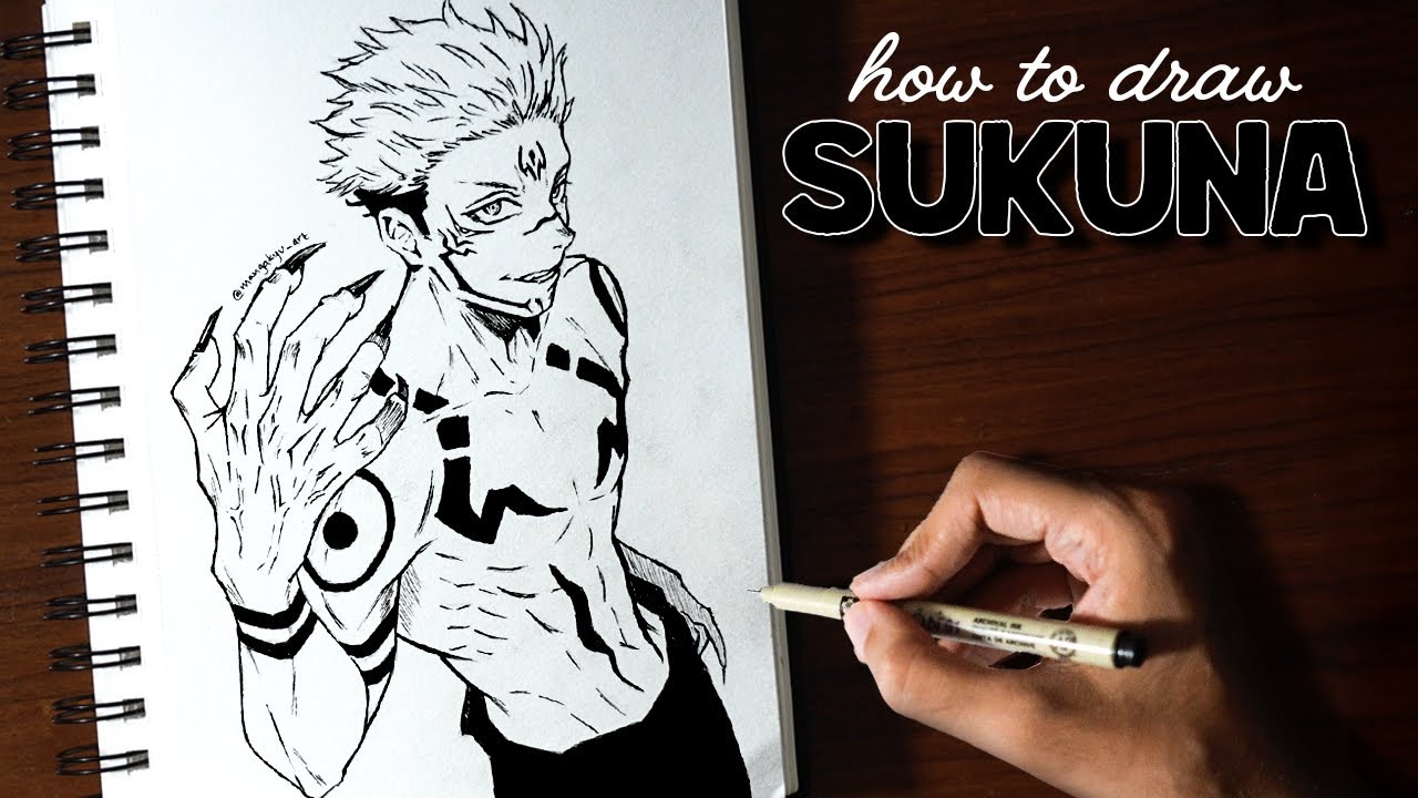 How to Draw Sukuna from Jujutsu Kaisen | Sukuna Drawing Step by Step | Draw Anime