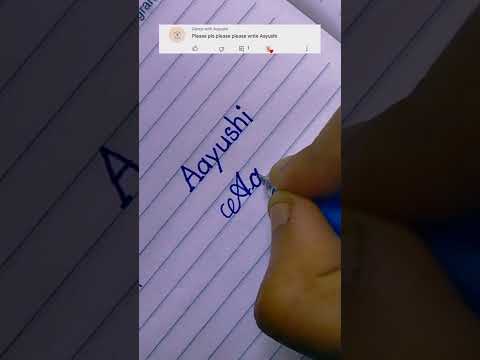 Aayushi - Simple Cursive Name Writing।। Beautiful Name Calligraphy ✍️