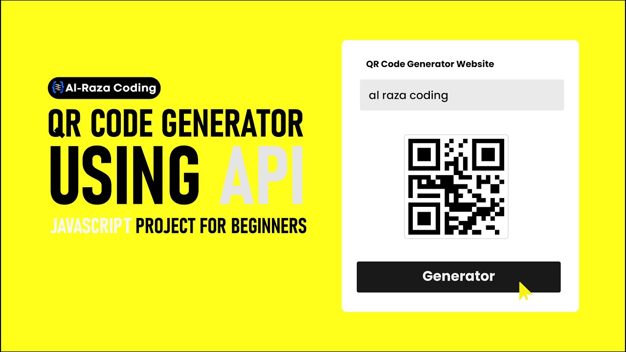 Make QR Code Generator Using API | JavaScript Project For Beginners | JS Tutorial
