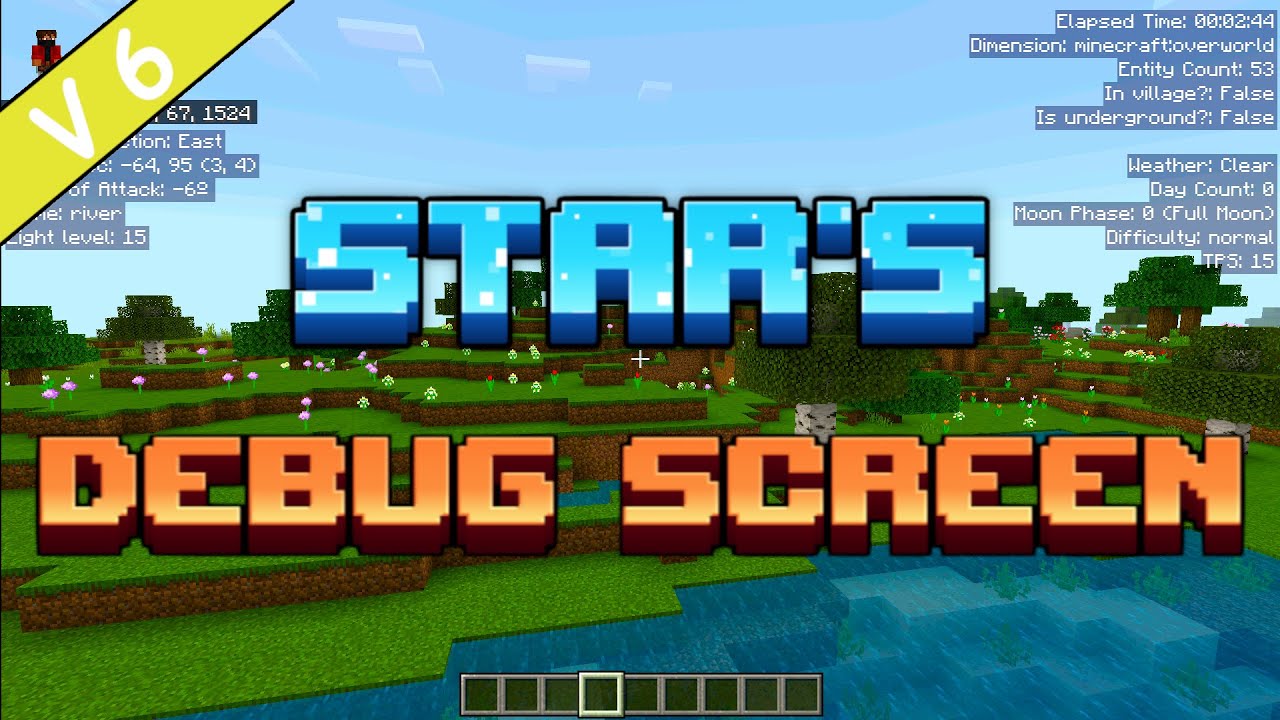F3 DEBUG SCREEN ** V6 ** for MCBE 1.21+ || NO EXPERIMENTS || Star's Debug Screen V6