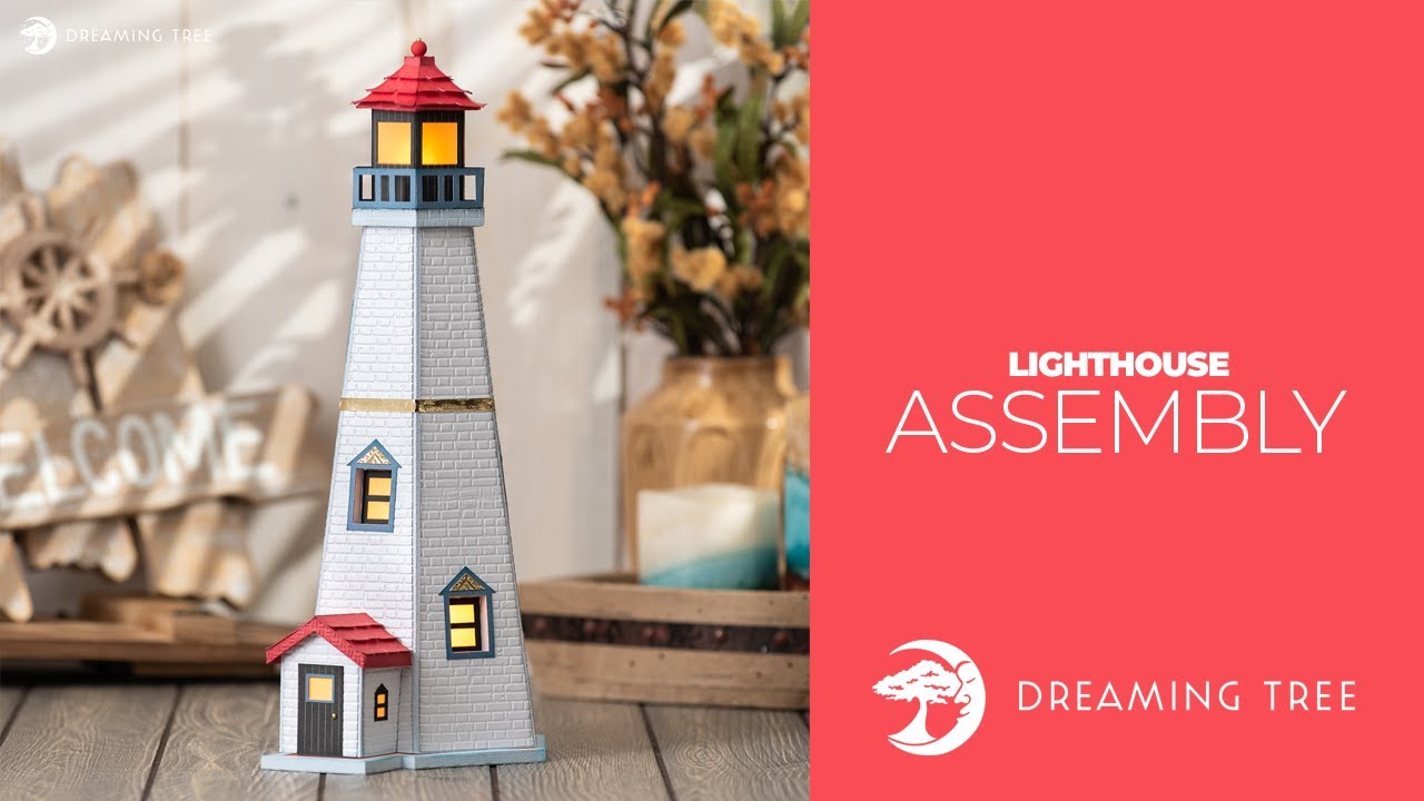 SVG File - Lighthouse - Assembly Tutorial (For Cricut, Silhouette, and ScanNCut)