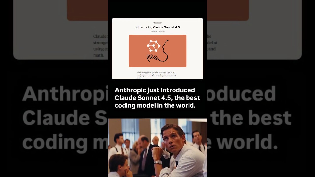 Anthropic Just Launched Claude Sonnet 4.5 | Best Coding AI Model in the World! #ai #aicode #chatgpt
