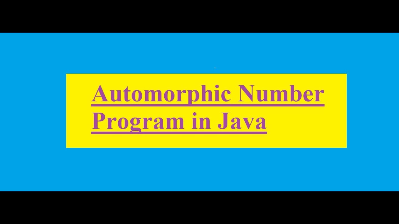 Automorphic Number Program in Java | Java Part -4 | L2G | Learning toGaining |