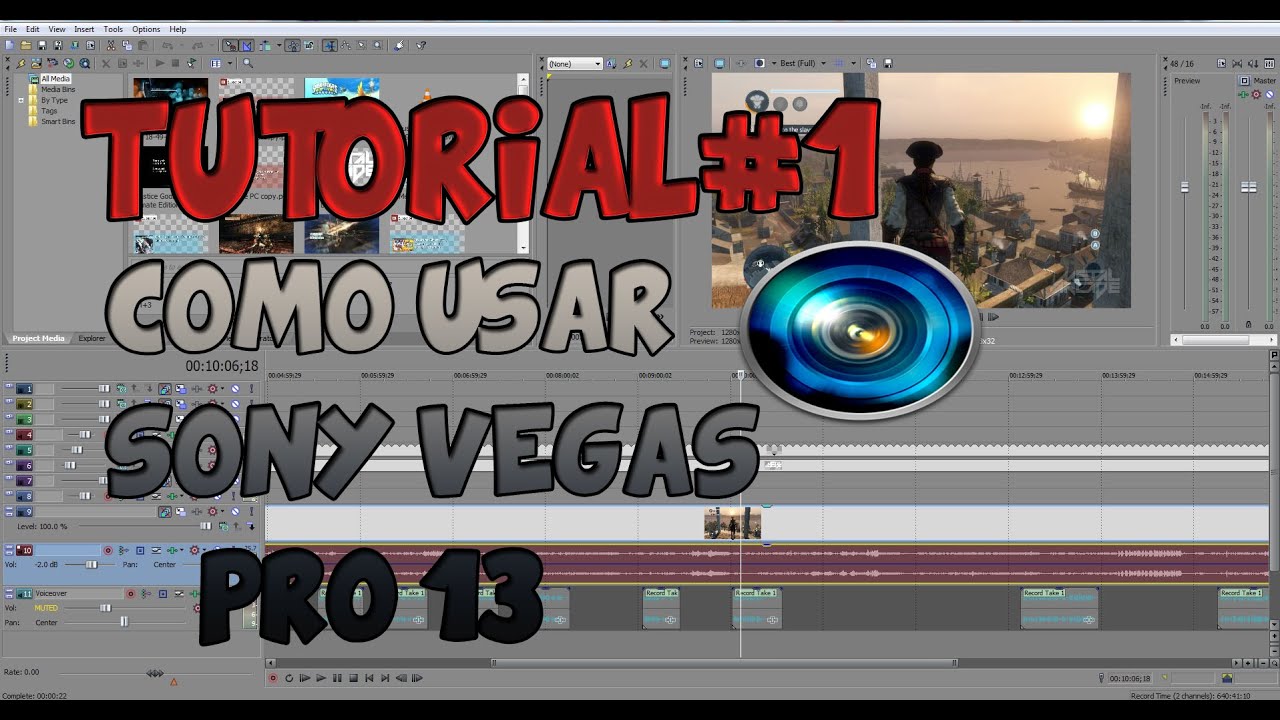 Como usar Sony Vegas Pro 13 Tutorial editar /cortar y renderizar
