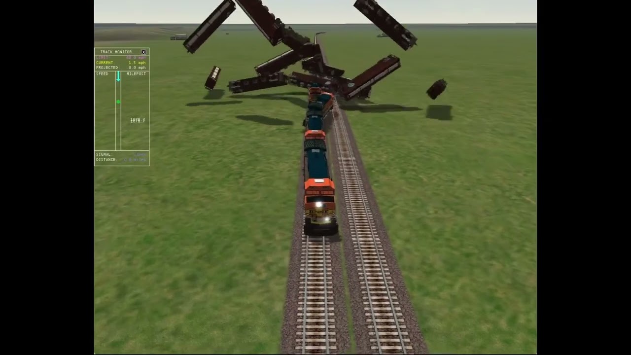 Microsoft Train Simulator Bin. Train Crash 24