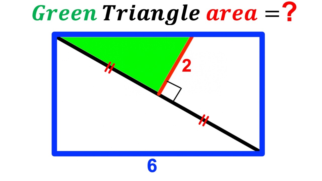 Can you find area of the Green shaded Triangle? | (Rectangle) | #math #maths | #geometry