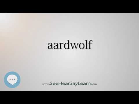 aardwolf (Every English Word Pronounced) 📕🔊🗣️😎✅