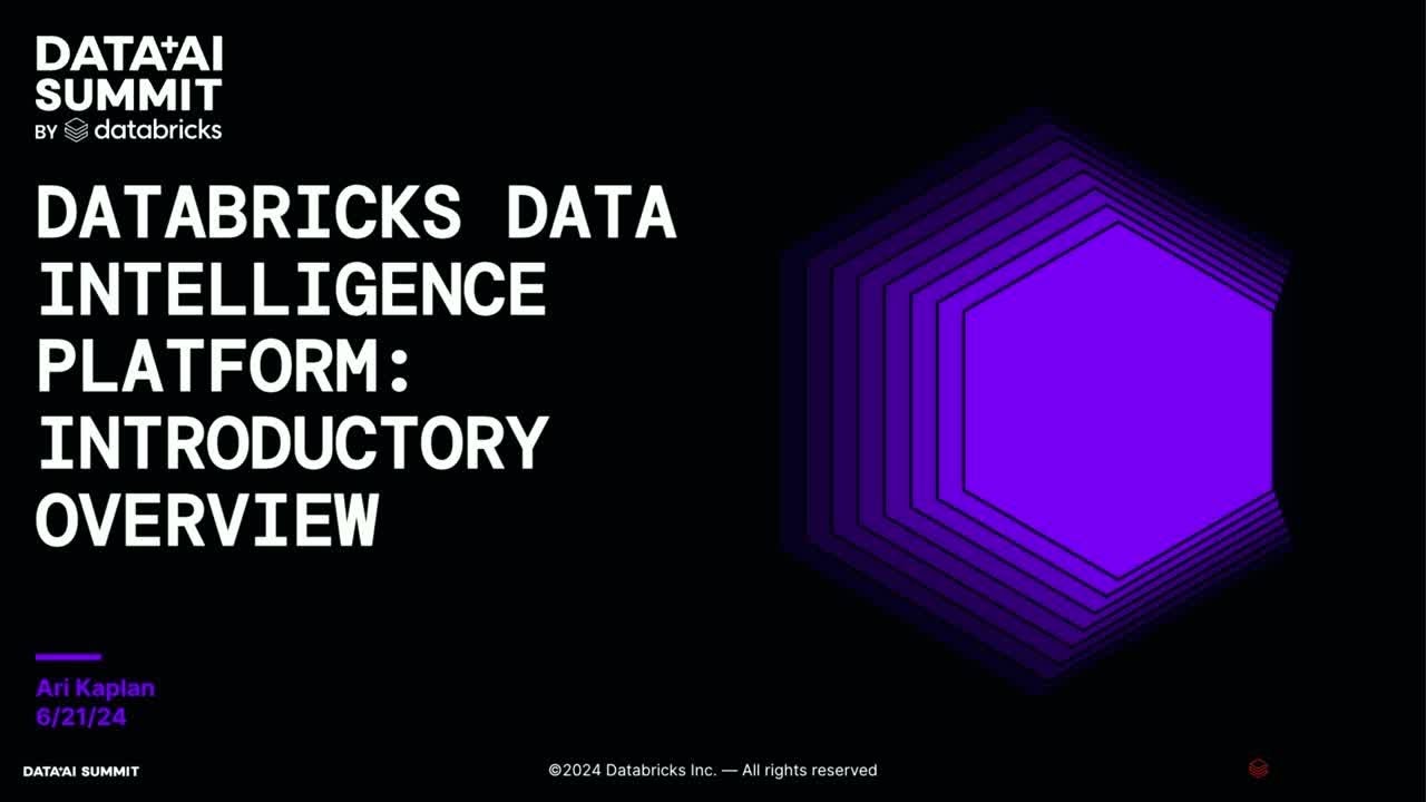 Databricks Data Intelligence Platform: Introductory Overview