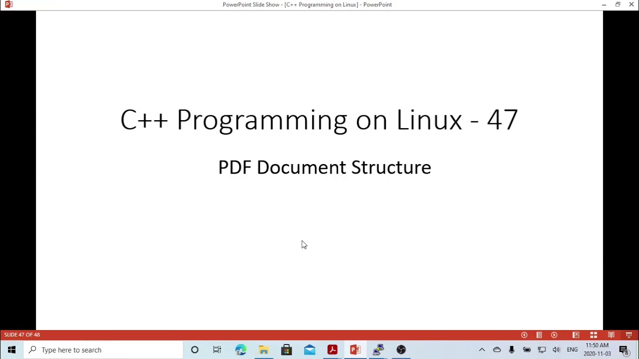 C++ Programming on Linux - PDF Document Structure