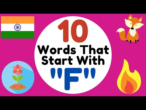 Words That Start With Letter F For Toddlers |Words That Start with F | Kids Learning Videos